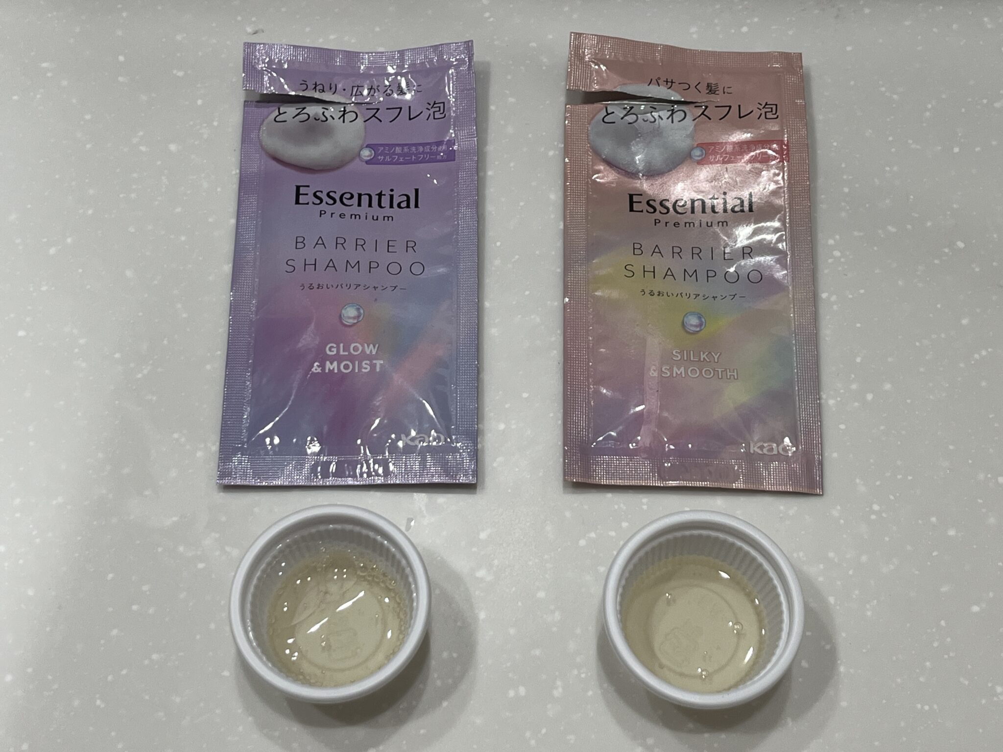 エッセンシャルプレミアムバリアシャンプーはどれがオススメ？グロウ＆モイストとシルキー＆スムースの2種類の違いを徹底比較！｜HAGEDE BLOG（ハゲデブログ）